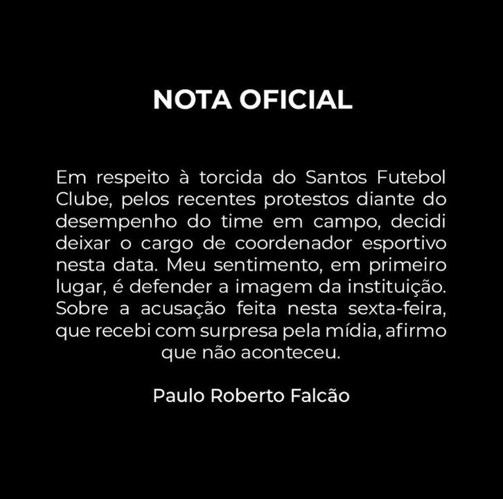 Paulo Roberto Falcão é denunciado por importunação sexual em Santos