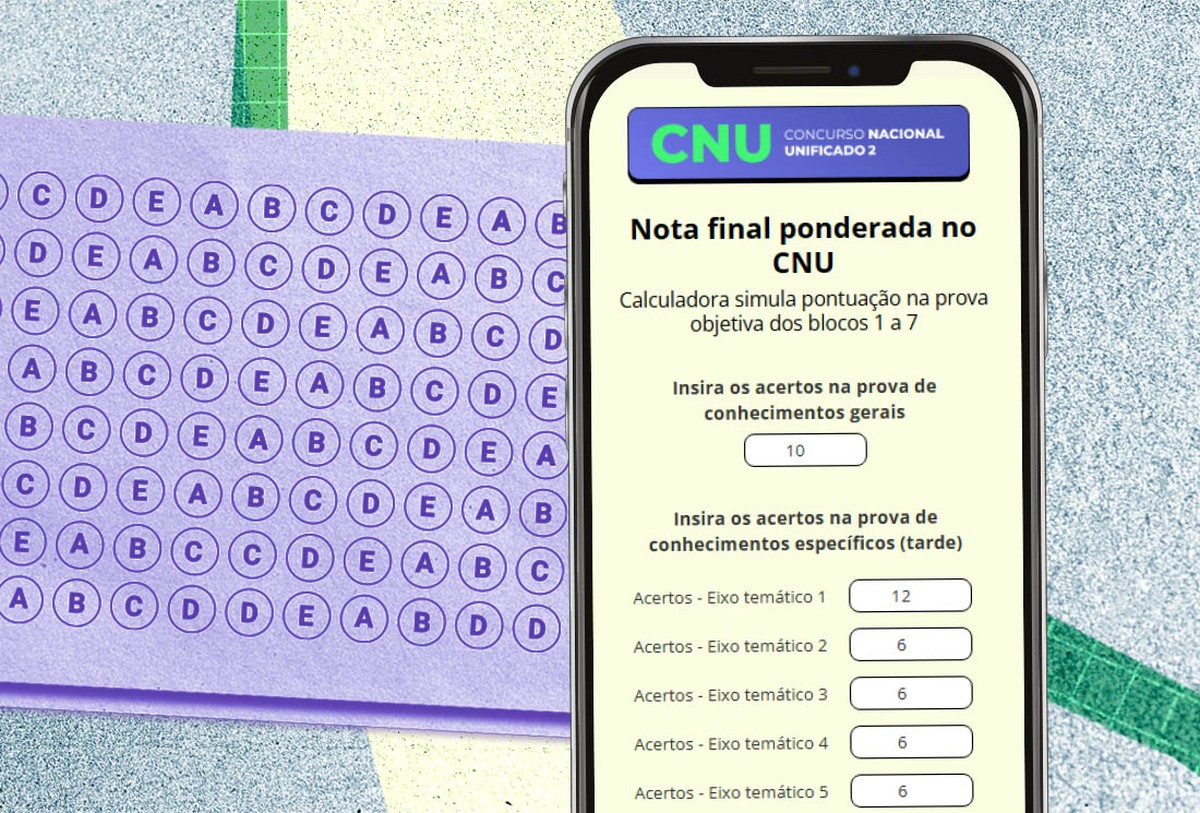 Calculadora CNU: veja como ficou sua nota na prova objetiva dos blocos ...