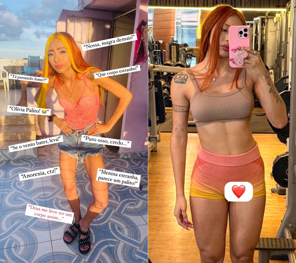 Ruivinha de Marte expõe comentários que recebia por conta da aparência: 'Se você é magrinha, eu ...