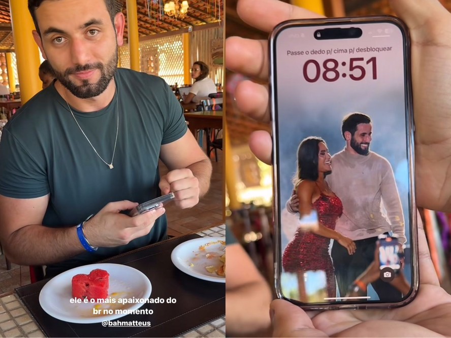 Ex-'BBB's mostram celular de Matteus com foto ao lado de Isabelle: 'O cara mais apaixonado do ...