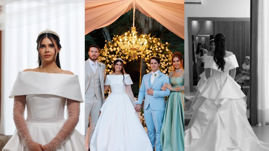 Romântico e moderno: veja detalhes do vestido de noiva da nora de Maíra ...