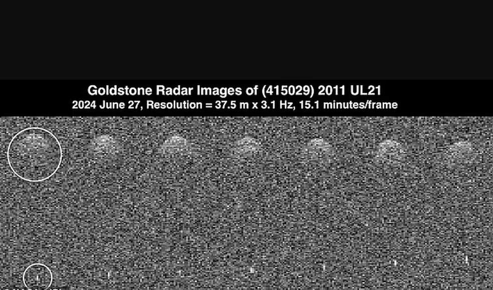Nasa captura momento em que asteroide 'matador de planetas' passam perto da Terra; veja