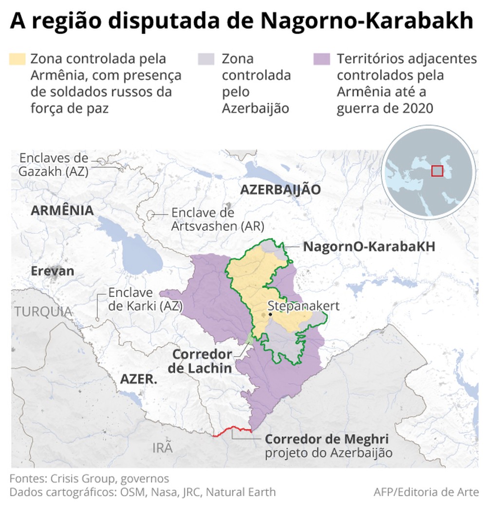 Azerbaijão bombardeia região de Nagorno-Karabakh, deixando dezenas de ...