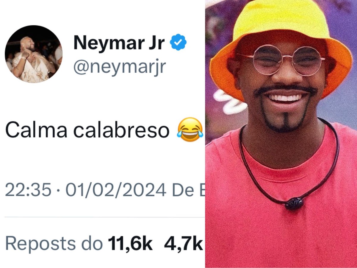 'BBB' 24: Neymar posta 'Calma, calabreso', e web reage