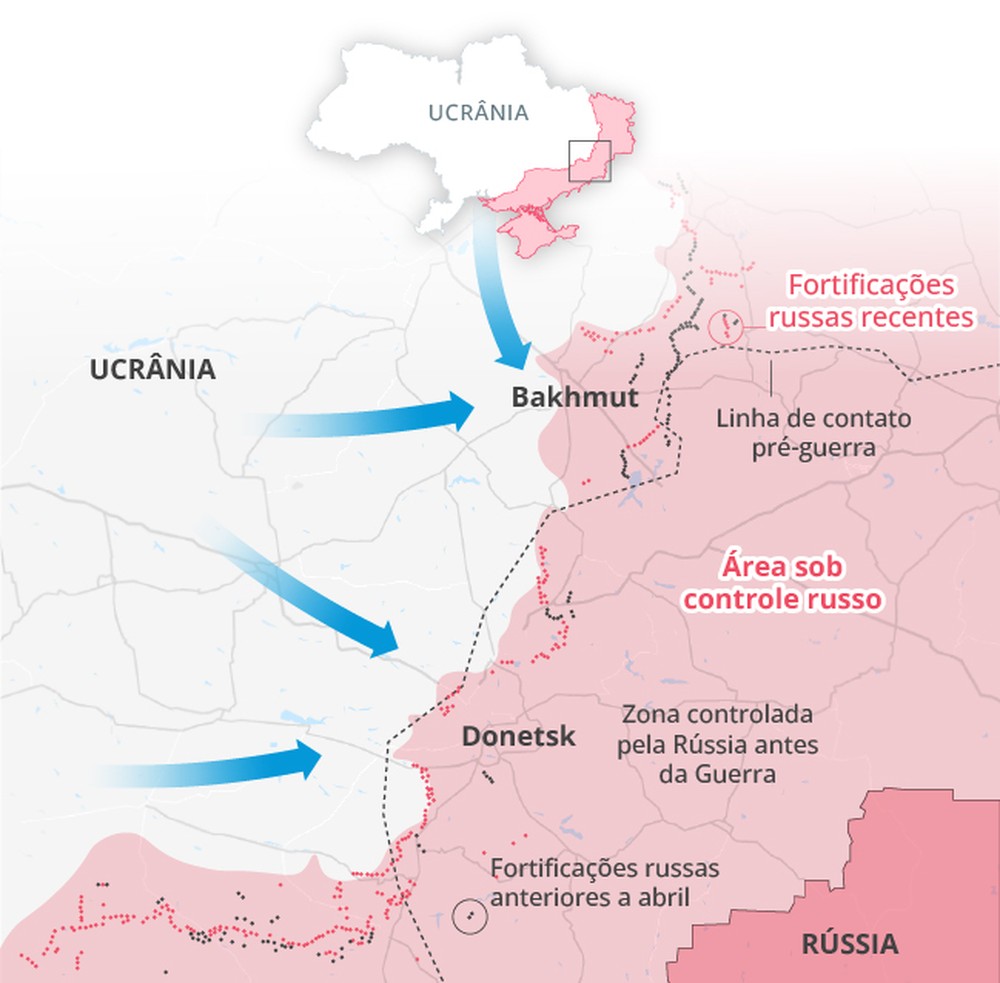 Quais as possíveis rotas da iminente contraofensiva da Ucrânia? Veja em ...