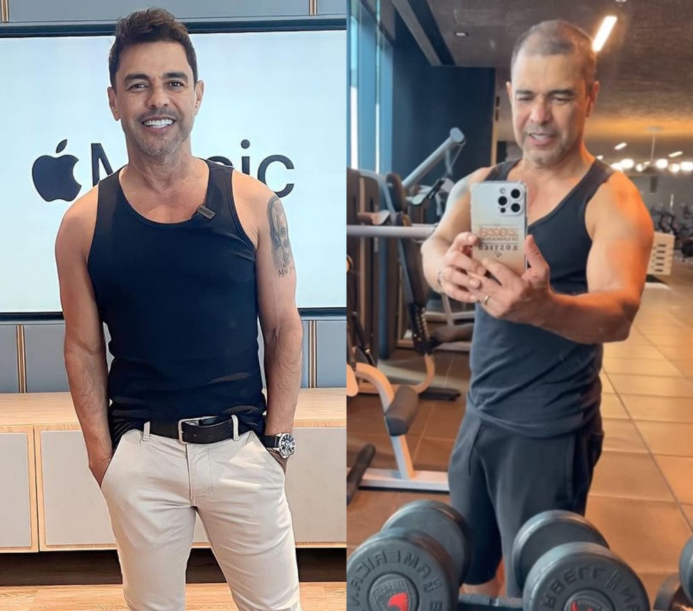 Zezé Di Camargo exibe cabelo raspado em viagem com Graciele Lacerda e ...