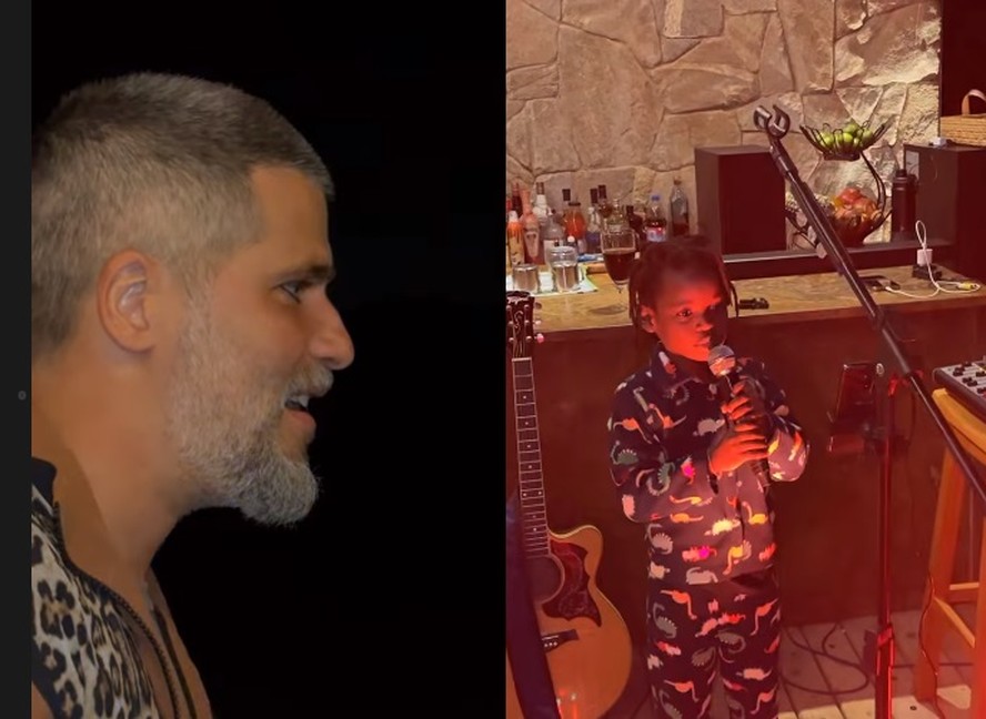 Bruno Gagliasso se orgulha ao ver o filho Bless cantar rap em festa da ...