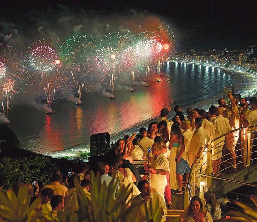 New Years Copacabana Beach Brazil Feliz Ano Novo, Rio! 💚💛 Rio's