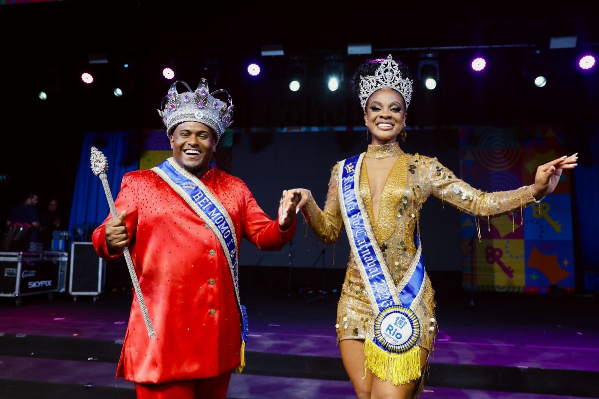 Corte Real do Carnaval 2026 é coroada na Cidade do Samba: Danilo Vieira é o novo Rei Momo, e ...
