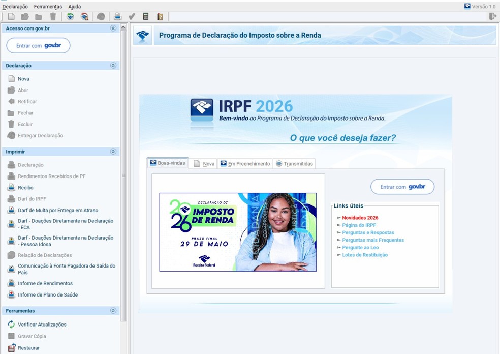 Download do IRPF 2026: veja como baixar o programa do Imposto de Renda