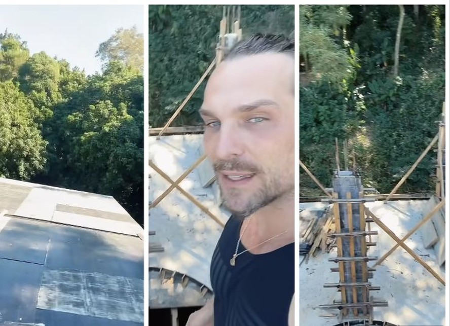 Igor Rickli mostra evolução da obra da casa de três andares que está ...