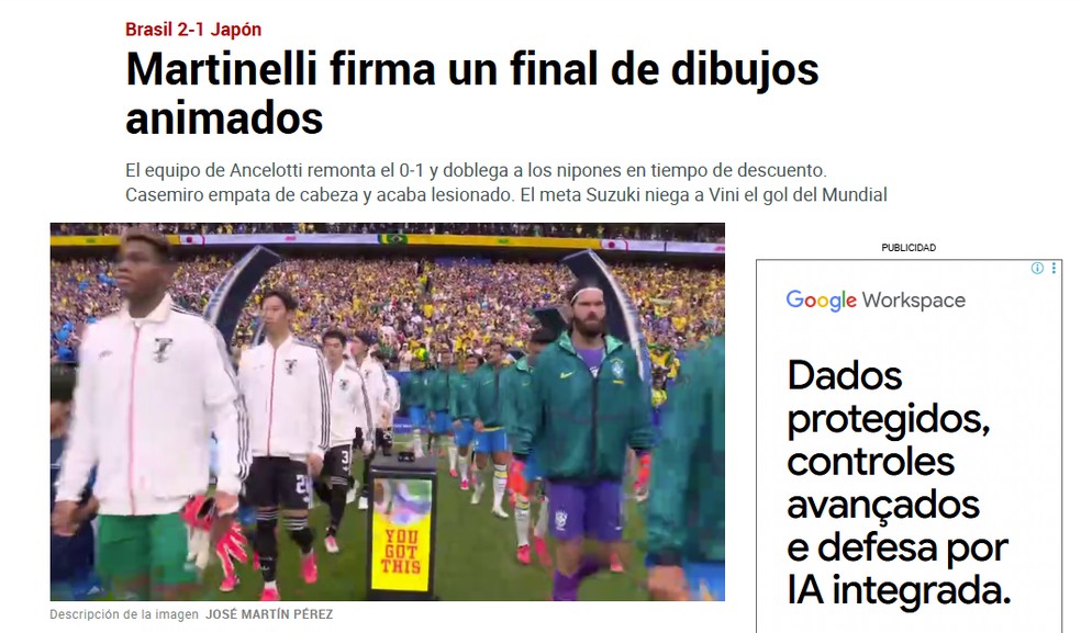 Imprensa internacional repercute vitória do Brasil: 'final de desenho ...