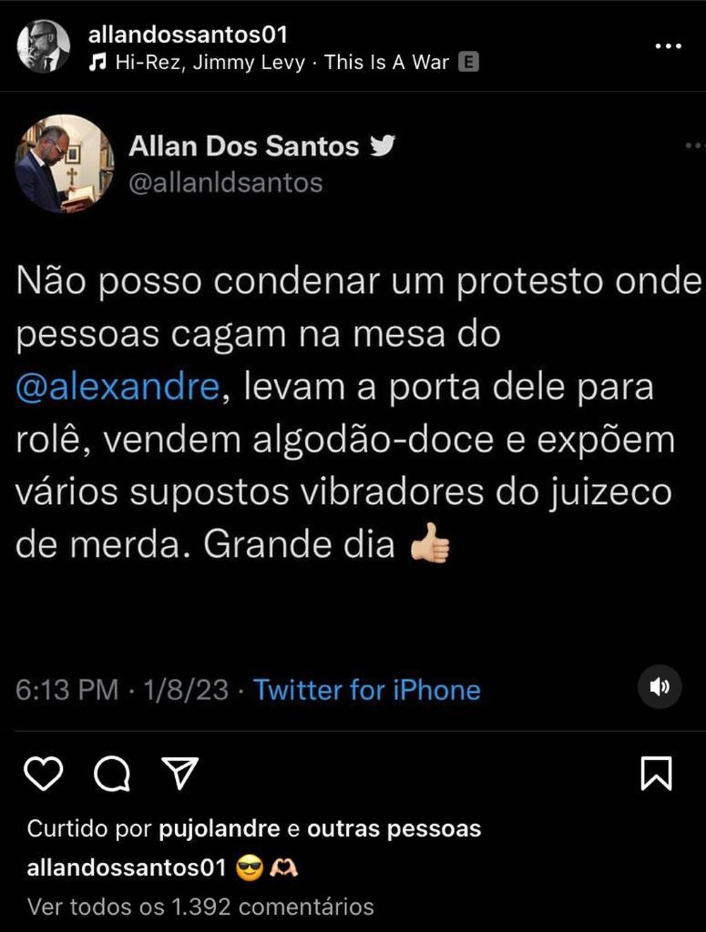 Dos EUA, foragido Allan dos Santos incitou atos criminosos contra os ...