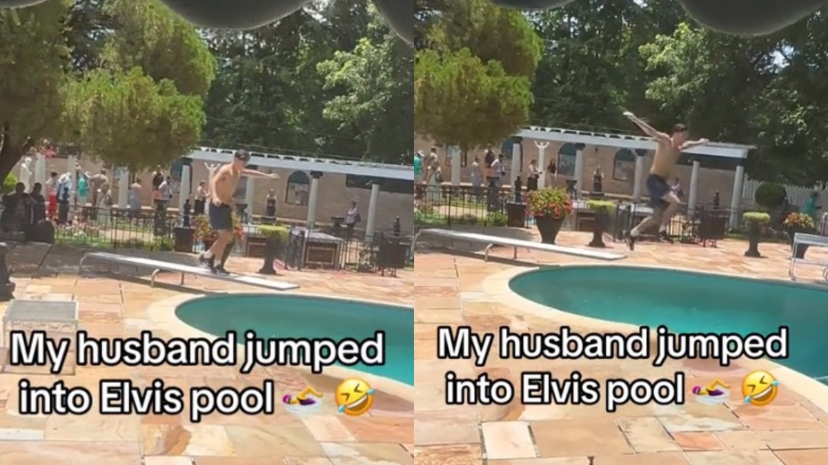 Turista viraliza após pular em piscina de Elvis Presley nos EUA: 'É pra ...