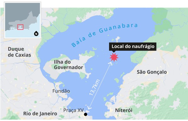 Naufrágio na Baía de Guanabara: passageiros e comandante eram amigos