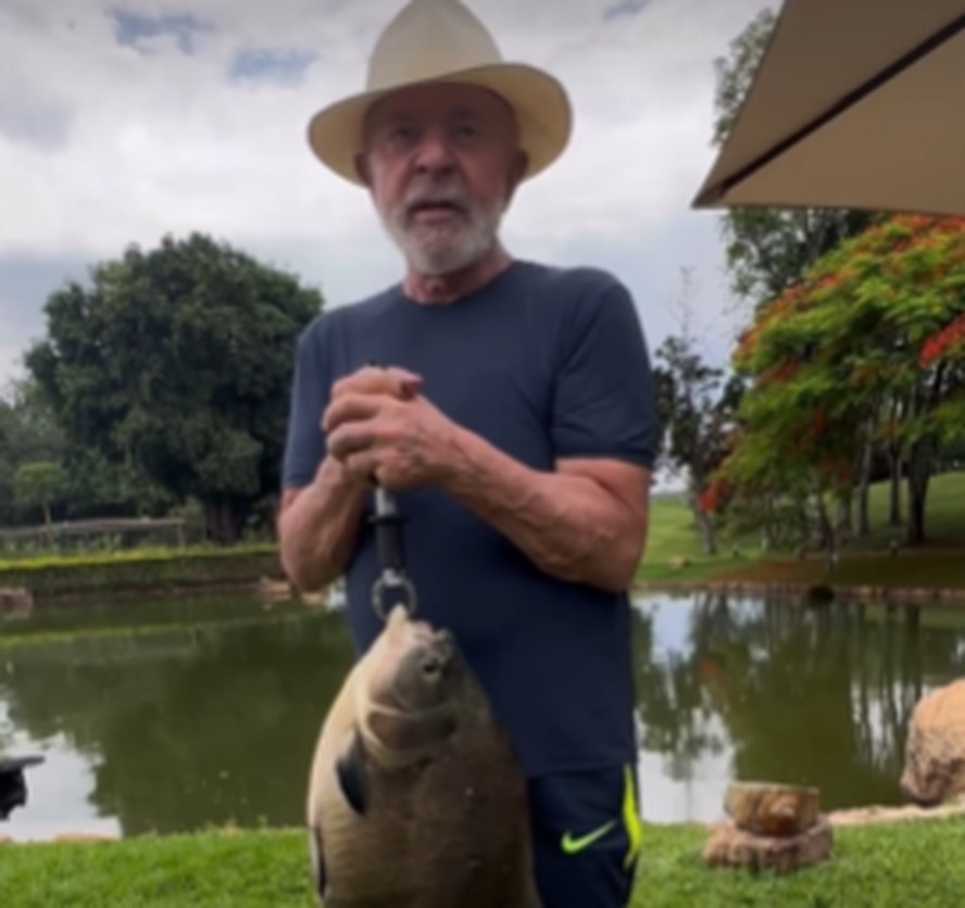 Em repouso no Alvorada após lesão na cabeça, Lula mostra peixe de 6kg ...