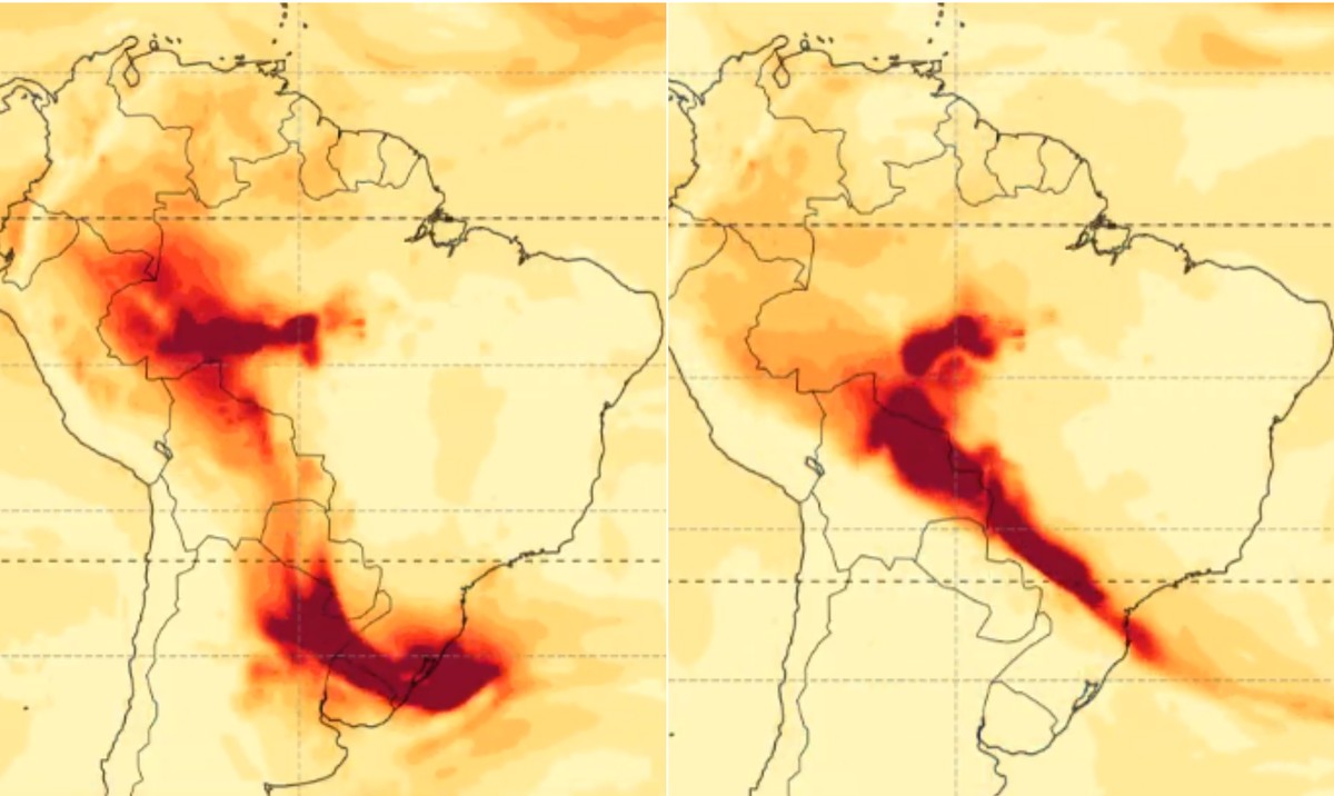 Imagens de satélite mostram fumaça das queimadas na Amazônia e Pantanal ...