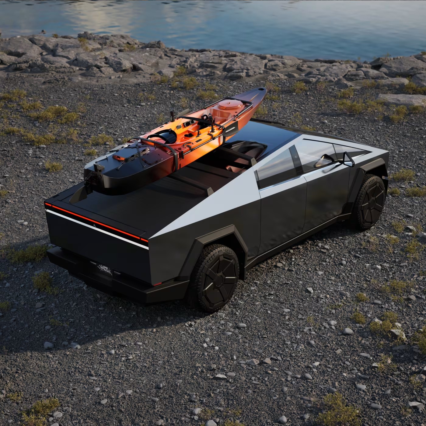 Cybertruck da Tesla tem caçamba estilo 'cofre' que escondeu sistema de ...