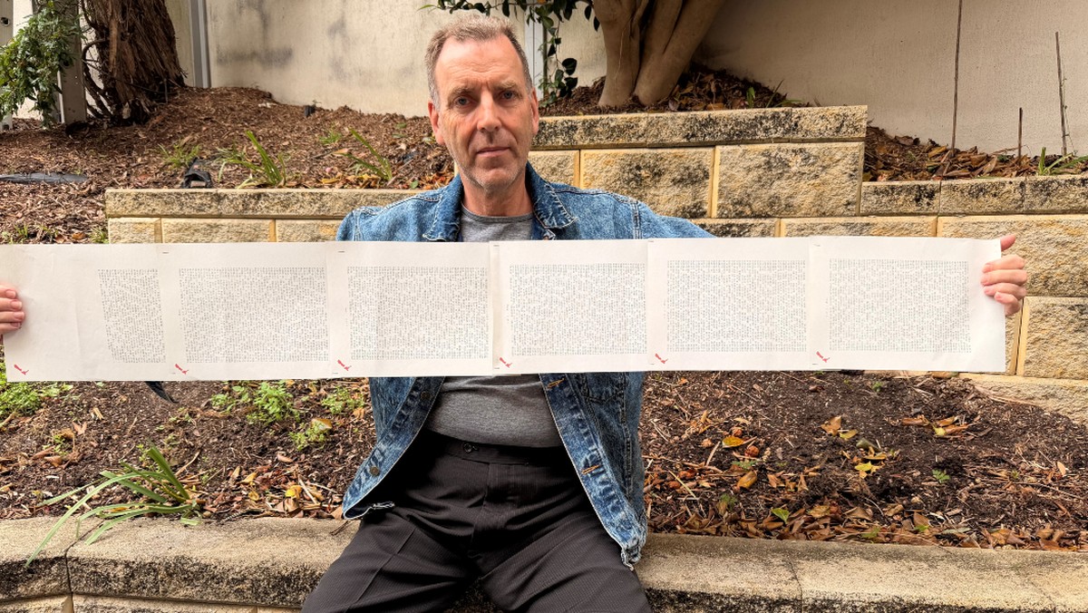 Australiano detém recorde mundial pelo nome mais longo com 2.253 palavras