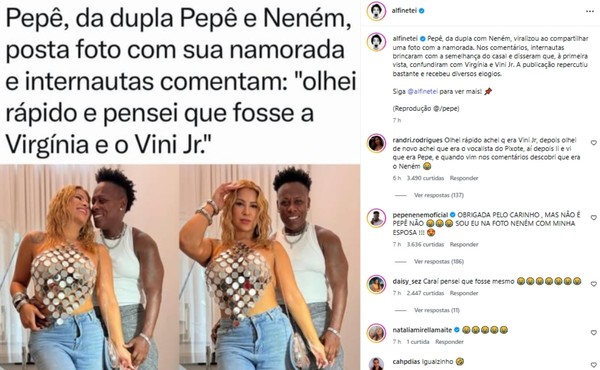 Neném se pronuncia após fotos com a esposa viralizarem e gerarem ...