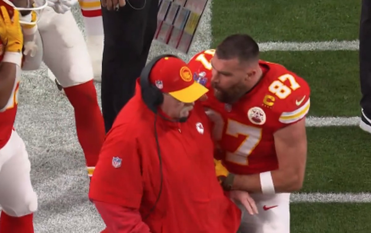Travis Kelce admite erro após empurrar e gritar com técnico na final do ...