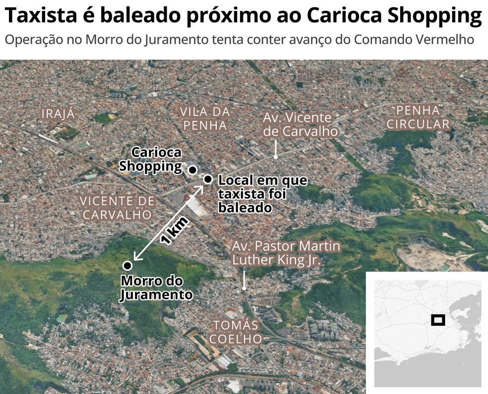 Sargento do Bope e taxista que estava perto de shopping próximo ao Juramento são baleados em ...