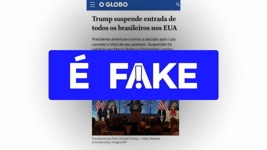 É #FAKE que Trump tenha suspendido a entrada de brasileiros após Lula ...