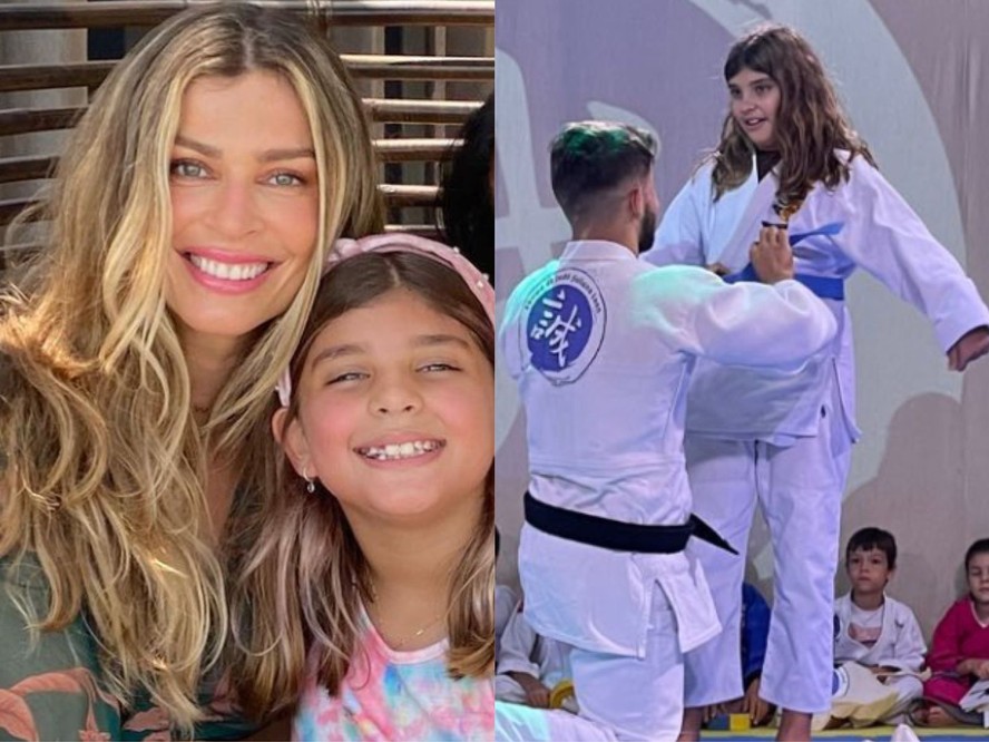 Grazi Massafera mostra conquista da filha no judô: 'Dia muito especial'