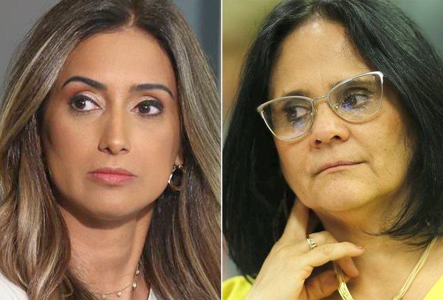 DF: Sem poder mostrar Michelle na TV, Damares apresenta suplente; e Flávia Arruda exibe Bolsonaro