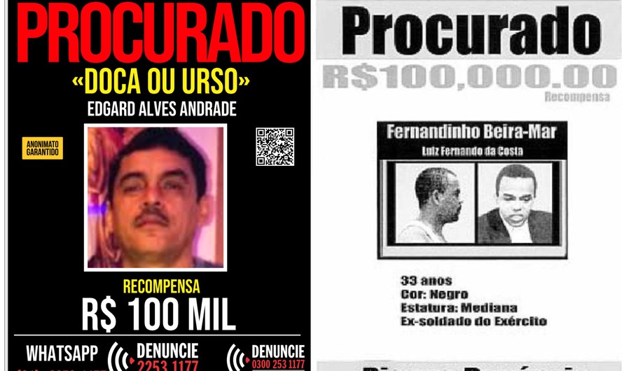 Disque Denúncia oferece R$ 100 mil pela captura de Doca, chefe do CV na ...