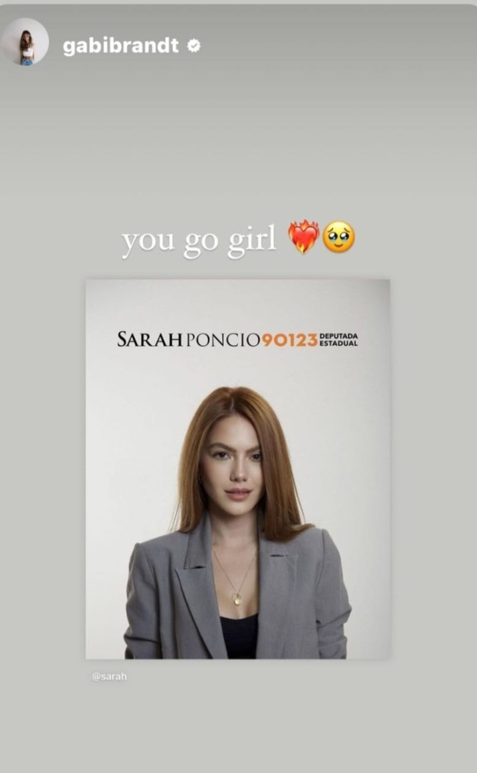 Sarah Poncio inicia campanha em áreas de baixa renda e recebe críticas ...