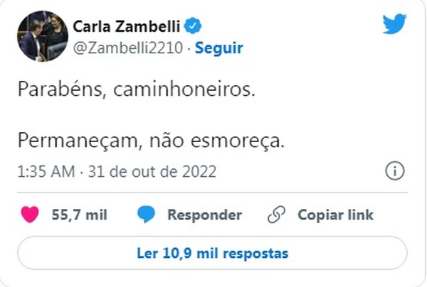 Depois de suspensão pelo TSE, Carla Zambelli cria novos perfis nas redes