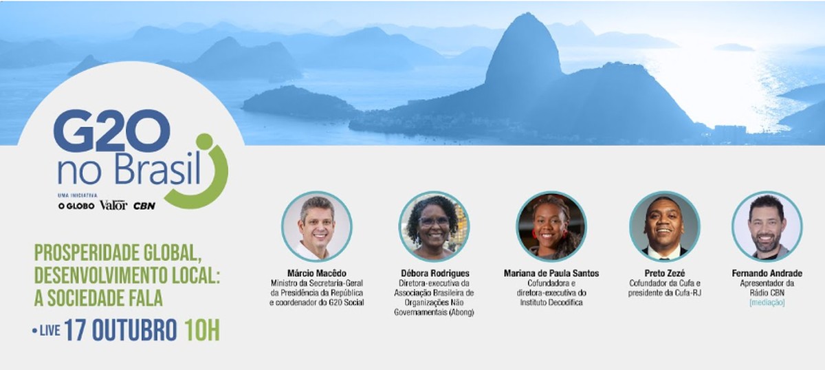 G20: 'live' nesta quinta-feira debate participação da sociedade no ...