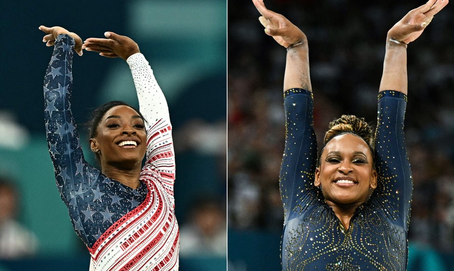 Ginástica artística: qual é a altura de Rebeca Andrade e Simone Biles ...
