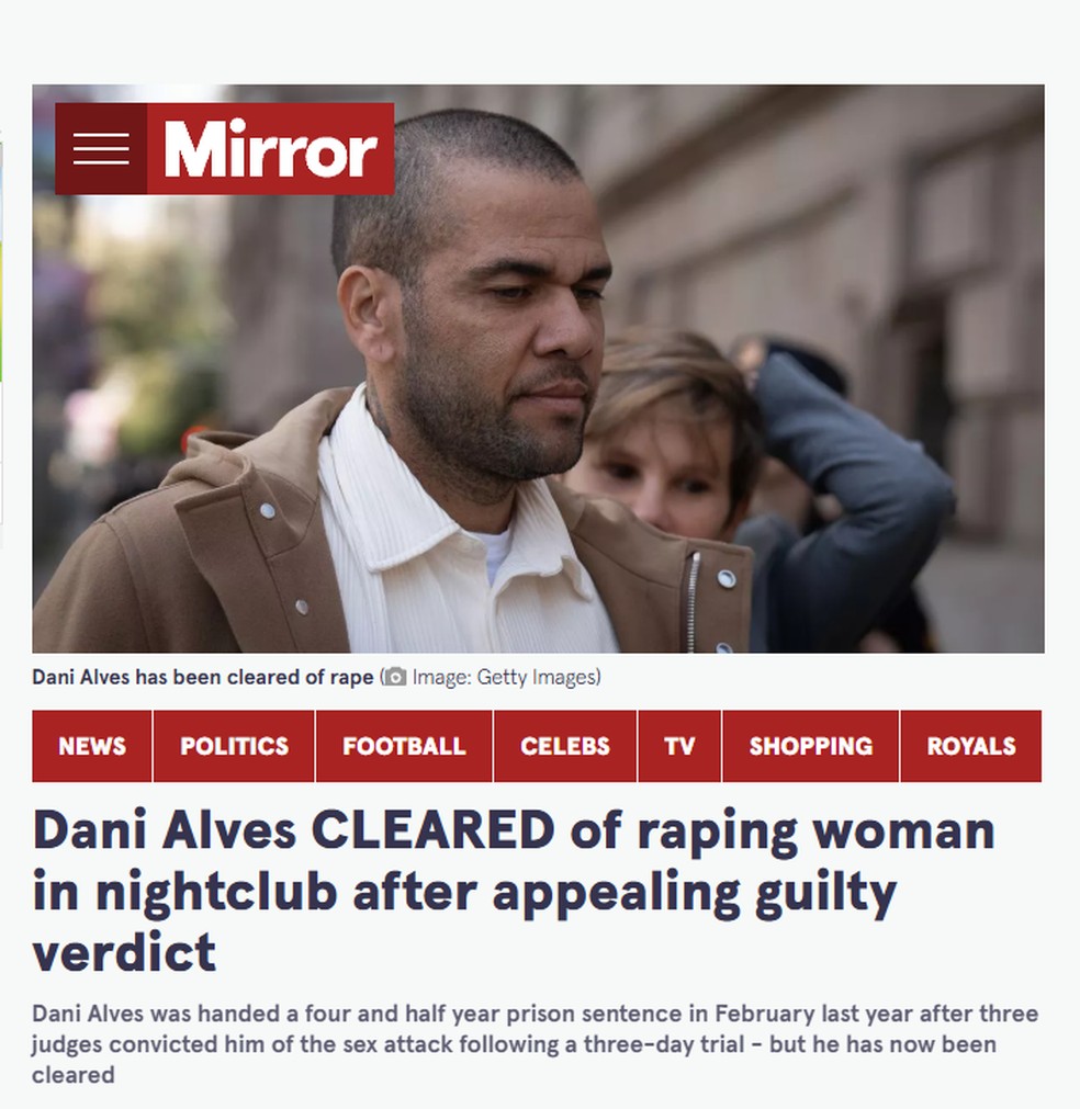 Anulação de sentença de Daniel Alves repercute na imprensa mundial