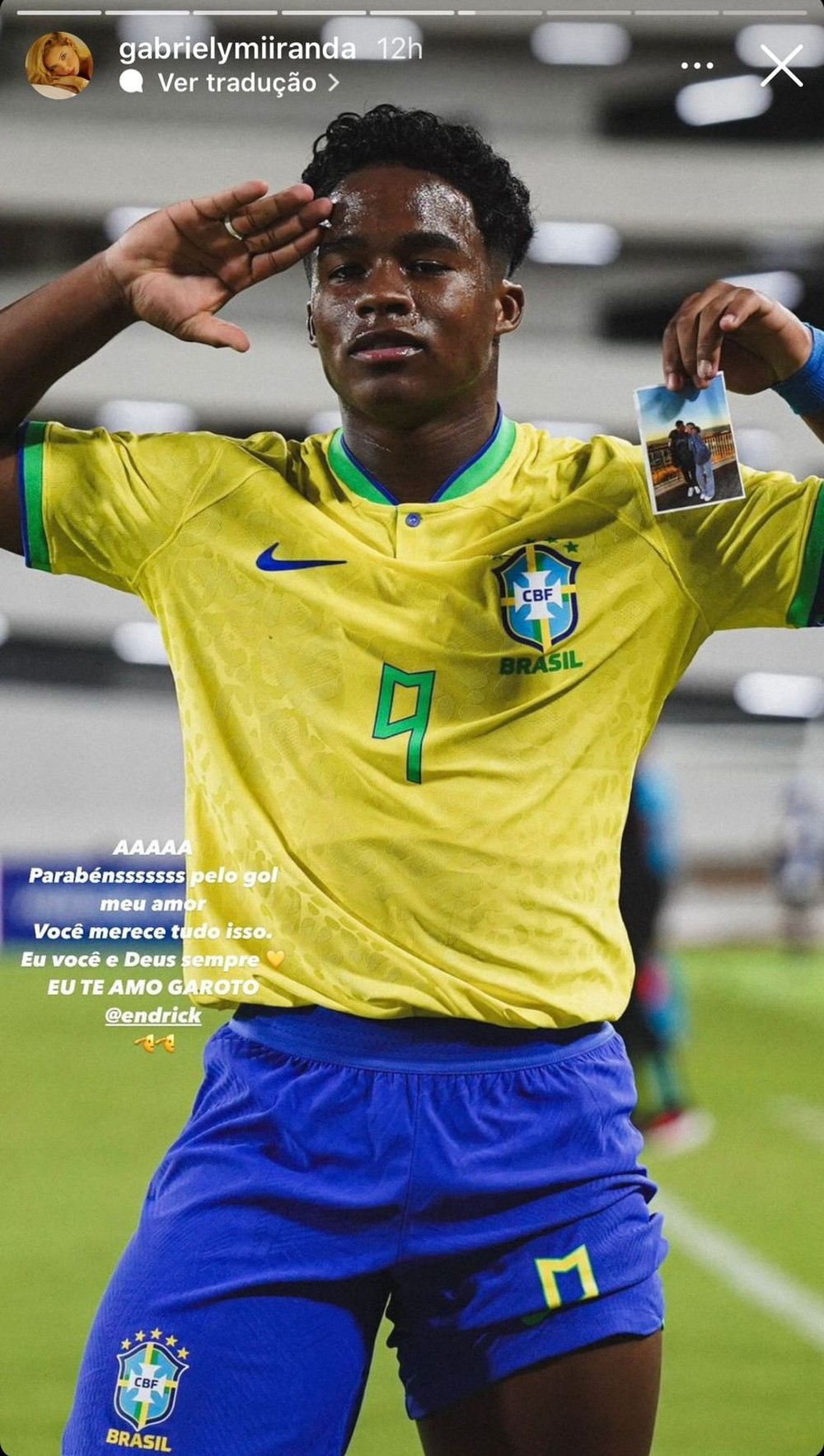 Gabriely Miranda, namorada de Endrick, se declara após gol e vitória do ...