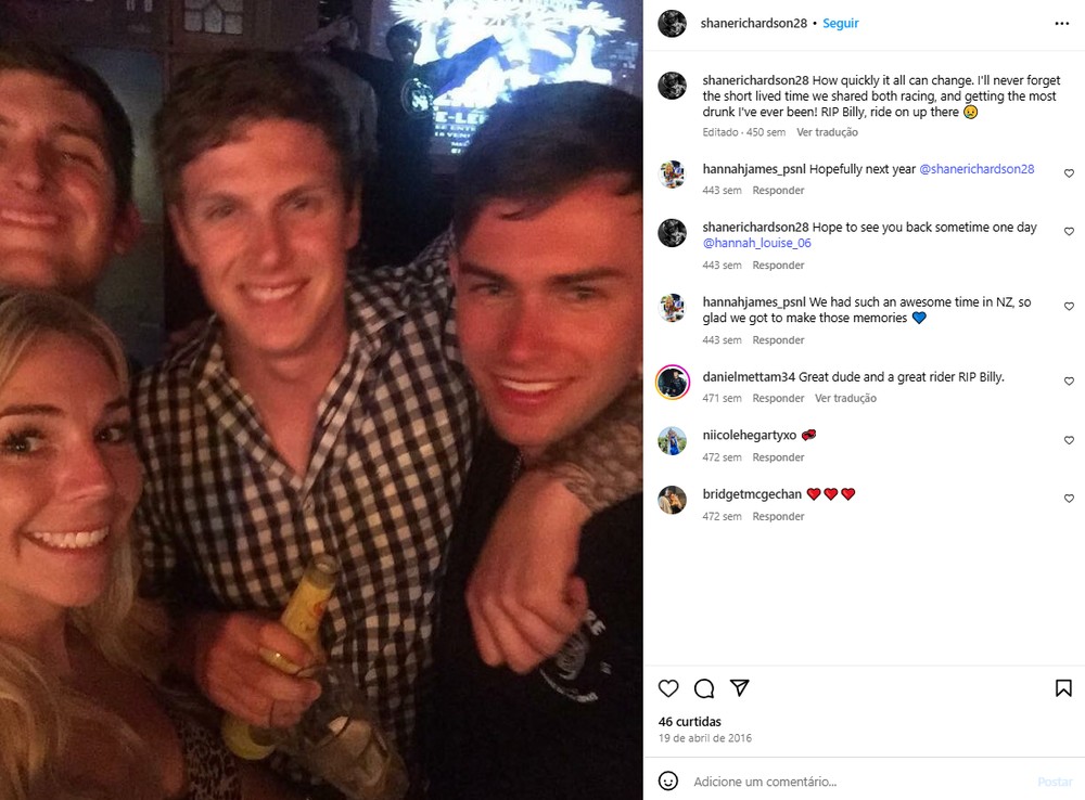 Namorada de piloto morto em batida com 11 motos no Reino Unido perdeu ...