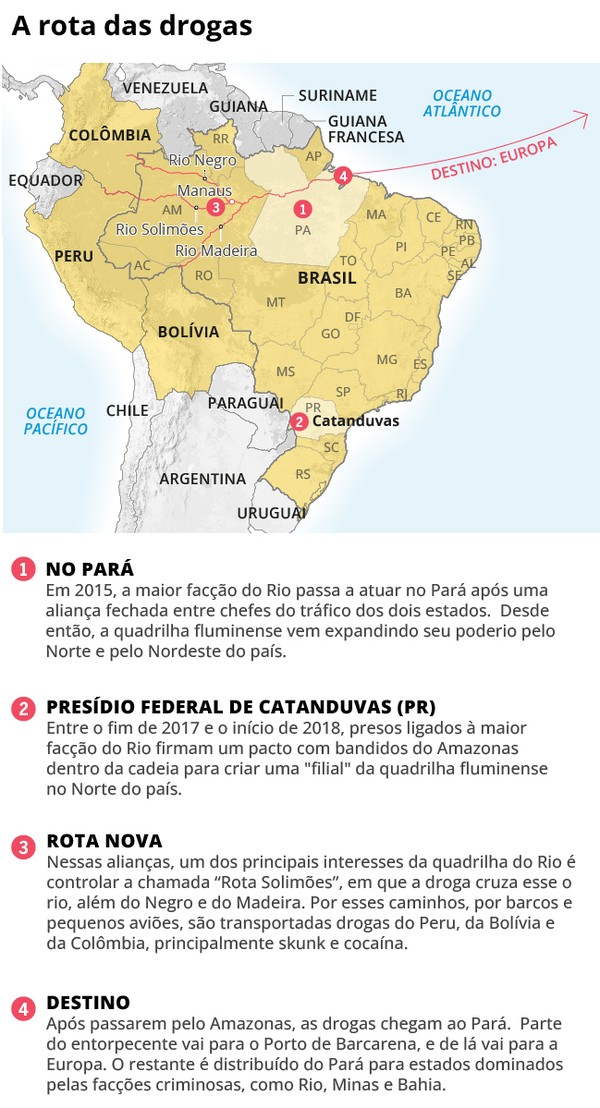 Rota de tráfico de drogas por rios na Amazônia explica a aliança entre ...