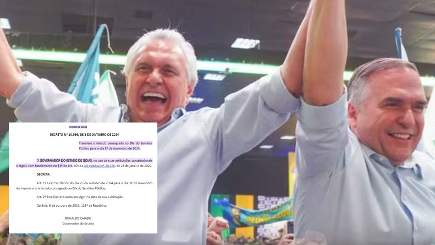 Caiado muda data de feriado para evitar abstenção no segundo turno em ...