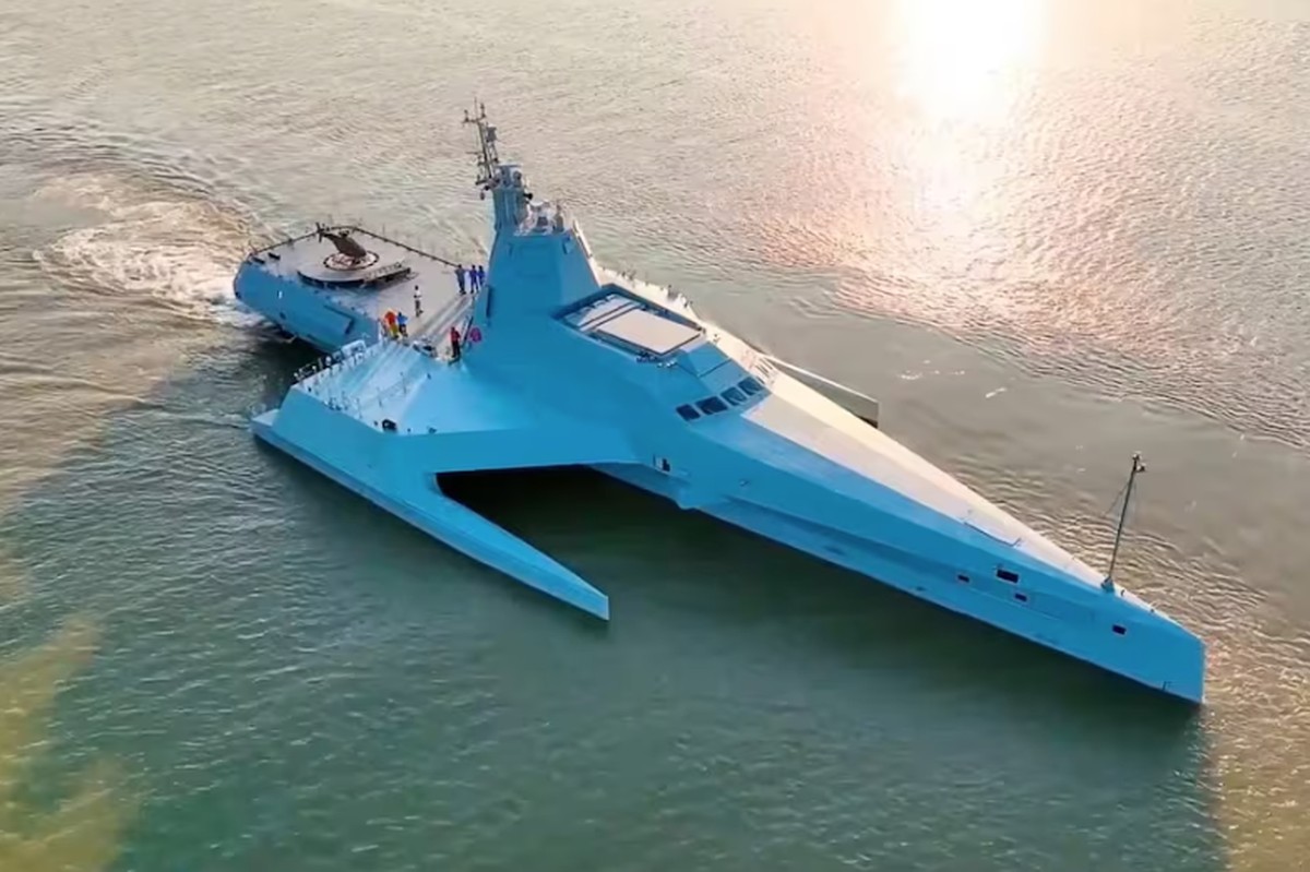 'Mortífero': China apresenta novo trimarã-drone, com canhão remoto e ...