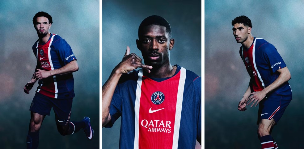 PSG anuncia novo uniforme principal para a próxima temporada; confira