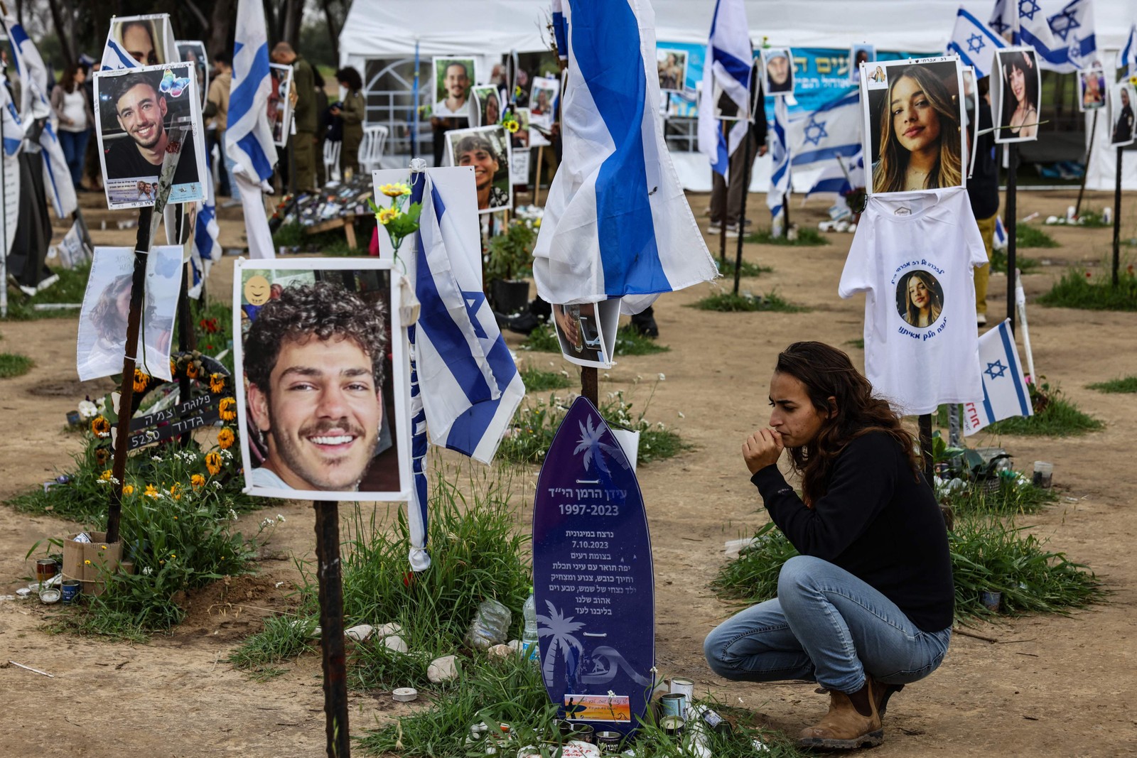 Área da rave atacada pelo Hamas em 7 de outubro vira memorial em Israel