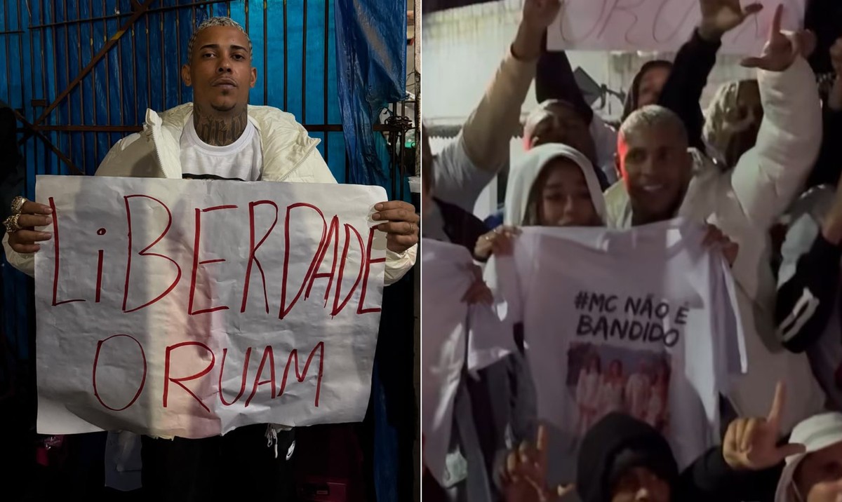 Poze do Rodo faz protesto a favor da liberdade de Oruam em frente ao ...