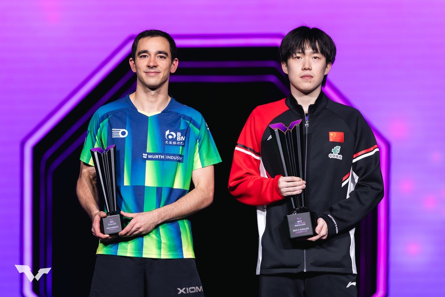 Hugo Calderano é medalhista de prata no WTT de Macau e sobe no ranking mundial