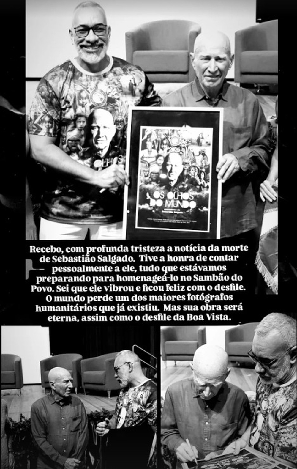 Morre Sebastião Salgado: fotógrafo foi enredo da escola campeã do ...