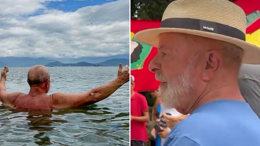 De recesso, Lula aparece em foto de Janja dentro do mar e visita ...