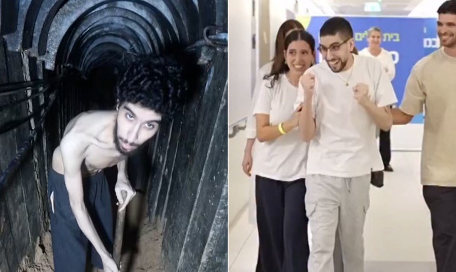 Veja o antes e depois do refém israelense forçado a 'cavar a própria ...