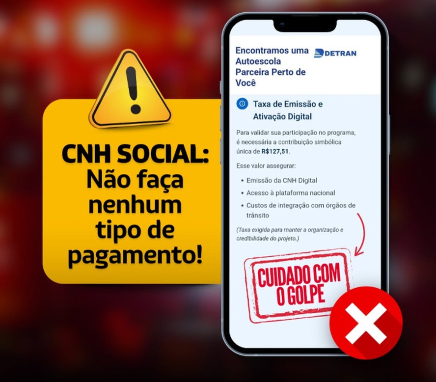 Detran do RS emite alerta sobre golpe envolvendo o programa CNH Social