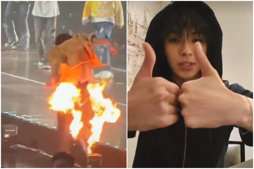 Jaehyuk, do Treasure, pega fogo durante show na Tailândia e avisa a fãs que está bem