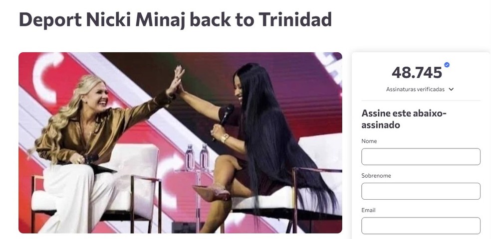 Pedidos de deportação contra Nicki Minaj ganham força nas redes e já ...